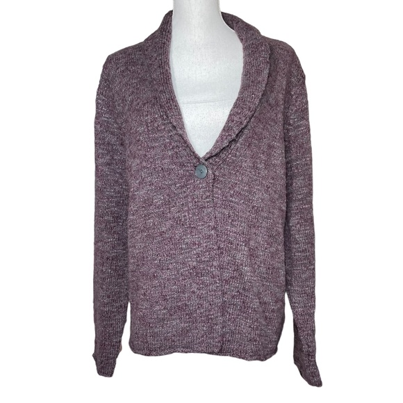 J. Jill | Sweaters | J Jill Wool Alpaca Sweater Xl Marled Shawl Collar ...